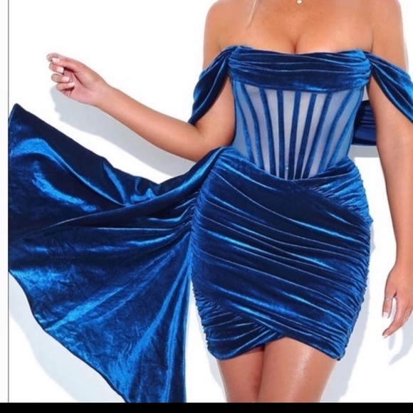 Miss Circle | Dresses | Nwt Miss Circle Irisa Teal Blue Draping Off ...